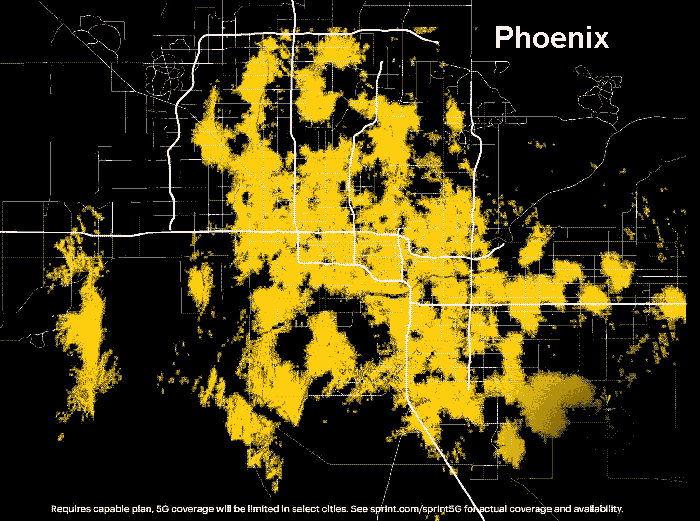 Sprint Coverage Map Arizona Sprint (США) начинает