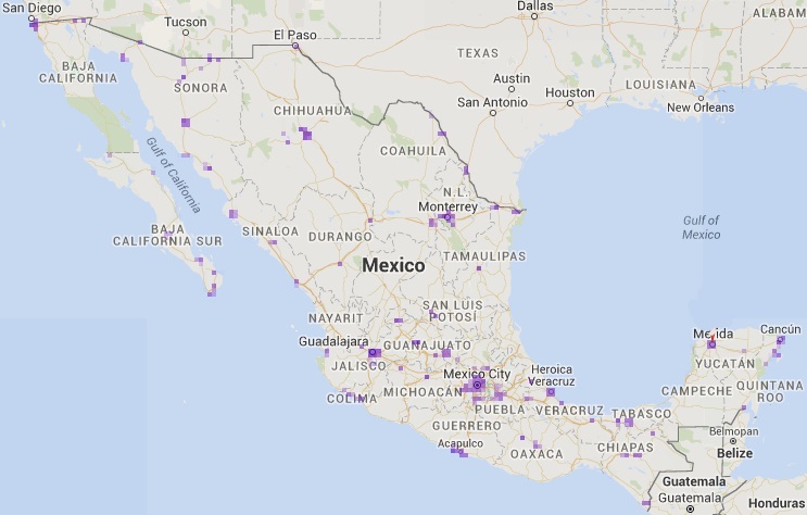 Cellular Maps.com - Mexico Wireless Coverage Comparison