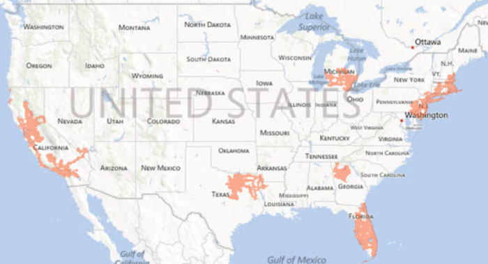 Cellular Maps.com - 4G Coverage Compared of the Top 5 Cellular Networks